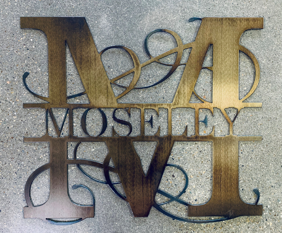 Custom Metal Monograms - Reflections in Metal — Reflections In Metal