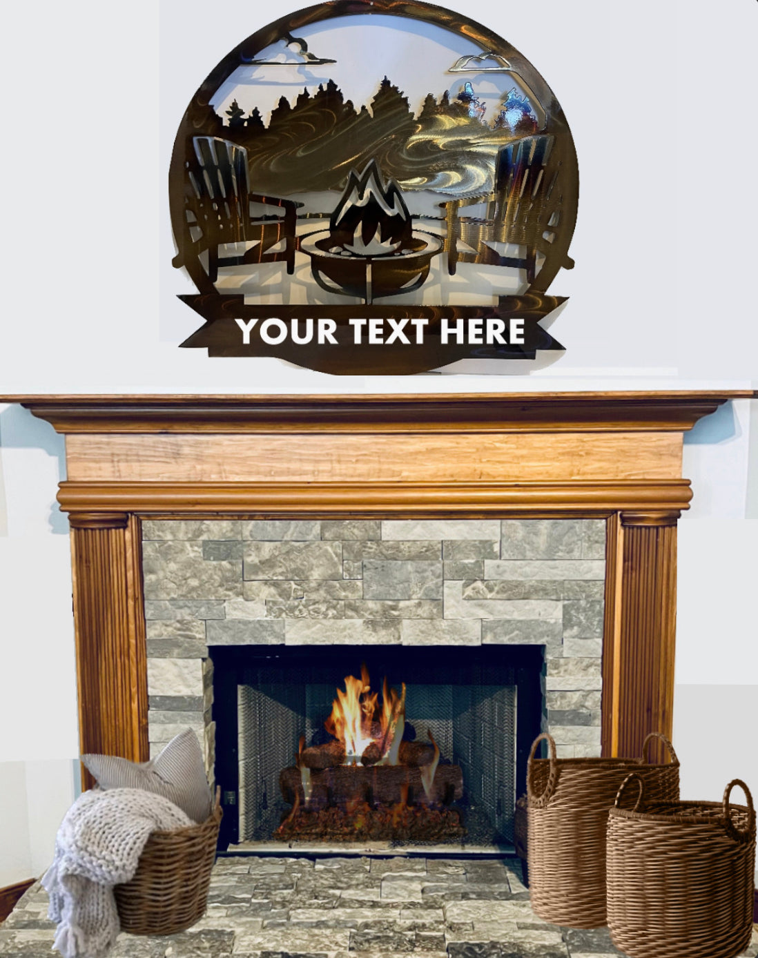 Custom Campfire Monogram — Reflections In Metal